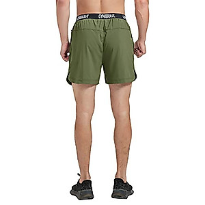 GymBrave Men's 5 Inches Athletic Running Shorts Lightweight Quick Dry Workout Training Short with Zip Pockets