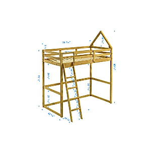 P'Kolino Casita Loft/Bunk Bed, Single Bed, Floor Bed Bundle - Solid FSC Certified Wood - Natural Wood