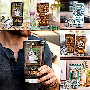 Wassmin Dog Tumbler Personalized Mugs With Picture Photo Custom Cup I'' Be Watching You Dogs Tumblers 20oz 30oz Coffee Travel Mug Birthday Christmas Fathers Mothers Day Funny Gift For Dog Mom Dad