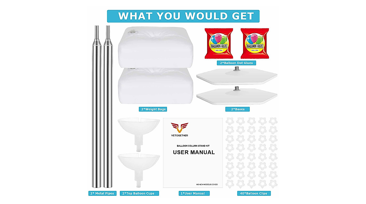 VETOGETHER Balloon Column Stand Kit for Festive Decorations