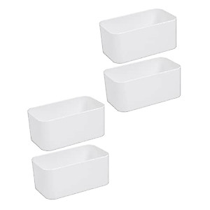 UPKOCH 4pcs Wall Storage Box Makeup Organizer Case Self Adhesive Media Box Kitchen Adhesive Box Wall Mounted Shelves Bathroom Shower Shelf Wall-mounted Storage Case Makeup Organizer Stand