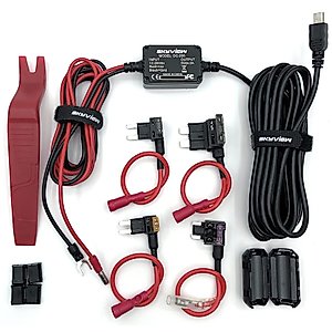 Skyview Dash-Cam-Hardwire-Kit Dash-Cam-Charger Dash-Cam-Hardwire-Kit-Mini-USB Power-Charger-Battery-Converter-Output 5V2A Adapter-for-Mirror-Front-and-Rear-Hidden-Spy-Car-Camera-Dash-Cams