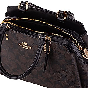 Coach Mini Lillie Carryall In Signature Canvas (Brown,black)