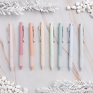 BLIEVE - Pastel Colored Gel Pens With Cool Matte Finish, Aesthetic and Cute Pens With Smooth Writing For Journaling And Bible Note Taking No Bleed Through, Cute School Supplies 8 Pack