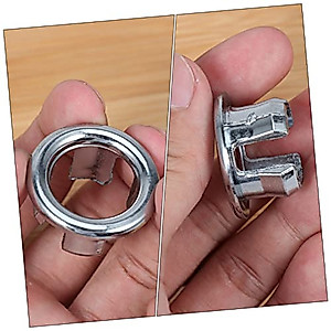 20pcs Wash Basin Overflow Ring Sink Overflow Ring Bathtub Decor Sanitary Sink Ring Basin Rings Bathroom Kitchen Sink Bath Tub Accessories Household Pot Supplies Plastic Plating