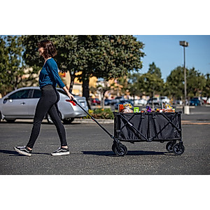 ONIVA - a Picnic Time Brand Adventure Folding, Beach, & Sport Utility Wagon XL, Black