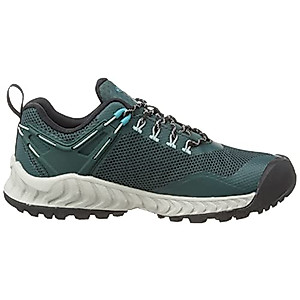 KEEN Women's NXIS Evo Low Height Waterproof Fast Packing Hiking Shoes, Sea Moss/Ipanema, 9