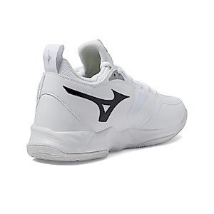 Mizuno Women's Wave Dimension Volleyball Shoe, White-Black, 9.5
