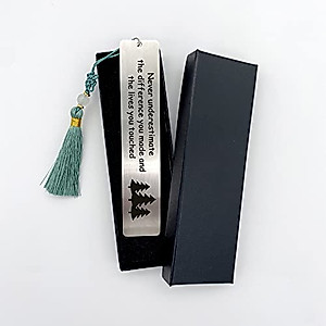 Inspirational Quote Metal Bookmark with Tassel for Women Men Friends Teens Teacher Students Coworker Colleague Graduation Retirement Promotion Christmas Birthday Gifts
