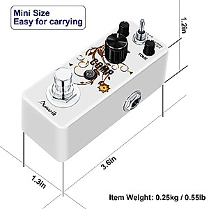 Amuzik Guitar Compressor Effect Pedal Analog Vintage Ultimate Compression 2 Modes Comp Effect Pedals for Electric Guitar True Bypass