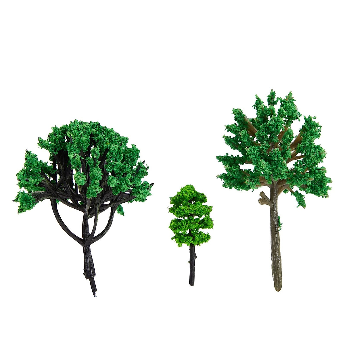 Bright Creations 55-Pieces of Miniature Model Trees for Diorama Supplies, Scenery, Landscape, DIY Projects, Arts and Crafts, Train Village, Railroads (11 Assorted Sizes/ 1-6.7 in)