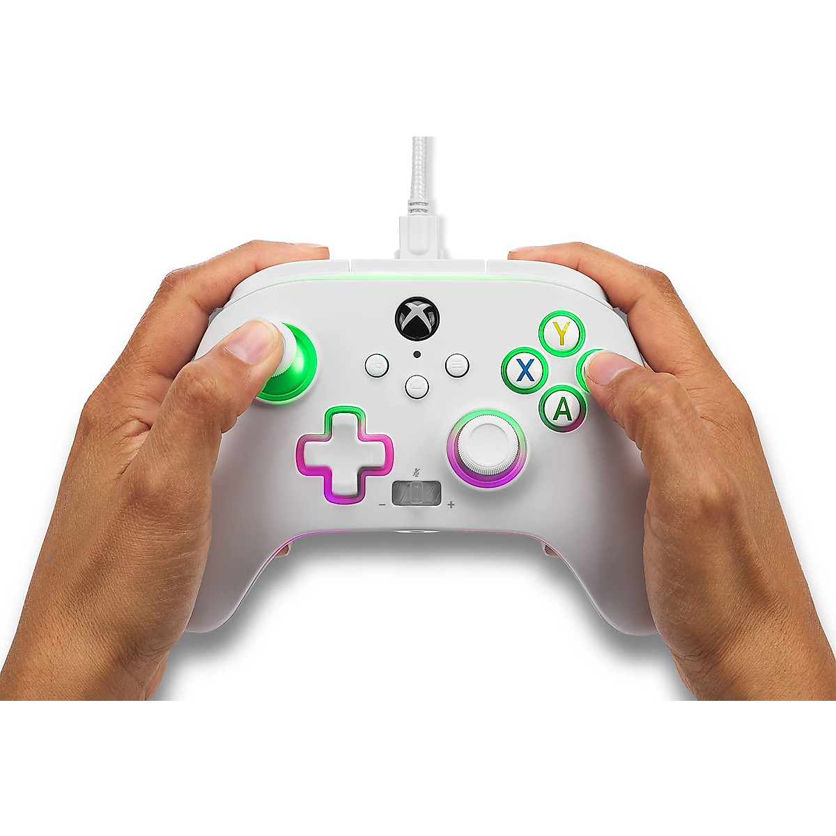 PowerA Spectra Infinity Enhanced Wired Controller for Xbox Series X|S - White (Amazon Exclusive), gamepad, video gaming controller, works with Xbox One and Windows 10/11, officially licensed
