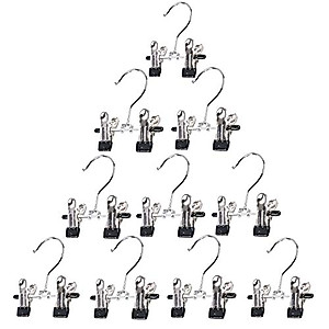 Yuyeran 10 Pcs/Set Space Saving Boots Hangers Double Adjustable Clips for Boots Socks Bags Hanging Organizer