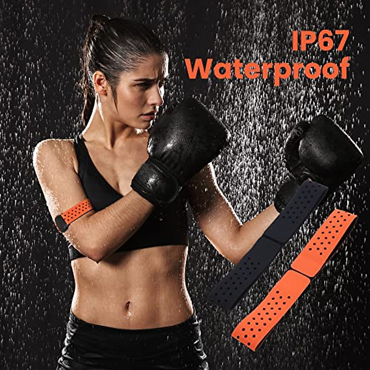 Heart Rate Monitor Replacement Armband: 22mm Soft Strap Adjustable Arm Wristband - Waterproof HRM Armband Strap Compatible with LIVLOV Coospo MOOFIT Polar Wahoo PowrLabs Optical Heart Rate Monitor