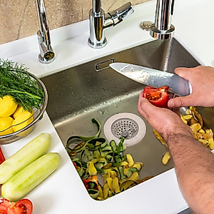 uxcell Silicone Kitchen Sink Strainer, 6Pcs Sink Drain Strainer Sink Drain Stopper with Large Wide Rim 4.3" Diameter, Beige