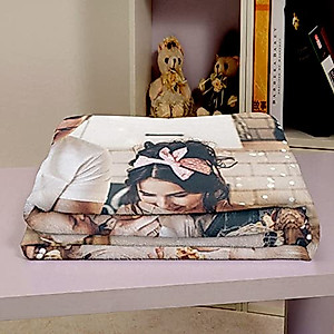 HAKUNEI Custom Blankets with Photos Picture Blanket Personalized Throw Blanket Memorial Gifts for Family House Warming Gifts New Home