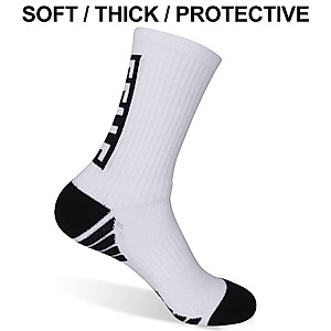 Dingcooler Men Basketball Socks 4/8 Pairs, Elite Pro Athletic Crew Socks for Youth Adult