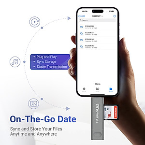 3IN1 SD Card Reader for iPhone+Credit Card Size SD Card Case