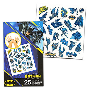 DC Comics Super Hero Party Supplies Set ~ Bundle with 200 Superhero Temporary Tattoos and Justice League Stickers Featuring Wonder Woman, Superman, and More (Party Favors)