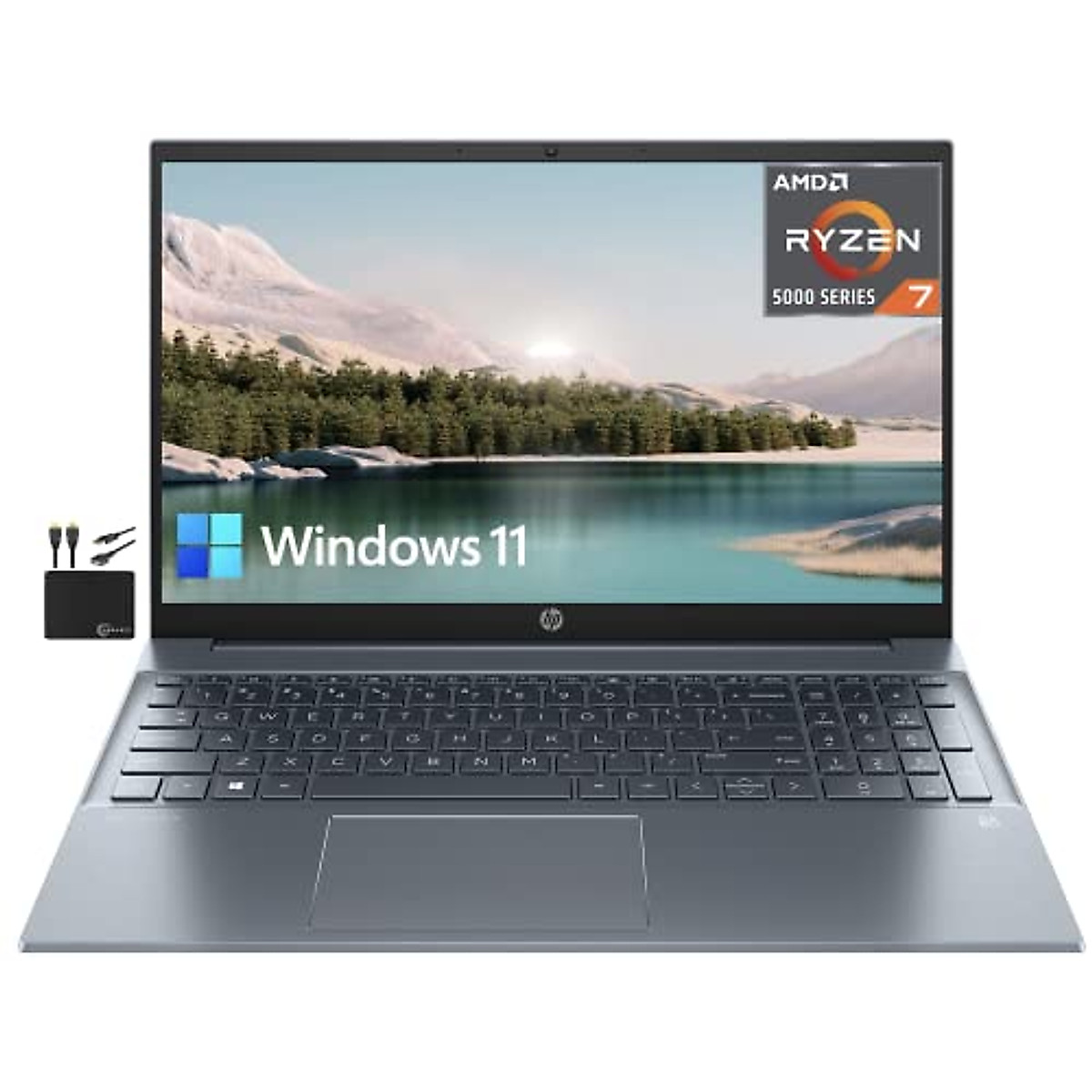 2022 Newest HP Pavilion 15.6" IPS FHD 1080P Laptop, 8-Core AMD Ryzen 7-5700U (Up to 4.3GHz, Beat i7-1180G7), 32GB RAM, 1TB NVMe SSD, Webcam, WiFi 6, 9+ Hours Battery, Audio B&O, Win11
