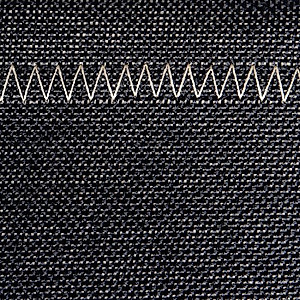 DII Variegated Trapezoid Storage Bin, Zig Zag Stitch, Black, Medium