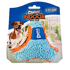 Chuckit! Indoor Fetch Tumbler Toy for Dogs - Interactive Dog Toys for Boredom, 6.5 Inch, Orange and Blue
