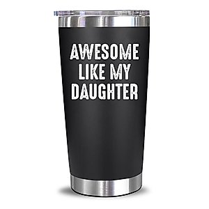 NewEleven Christmas Gifts For Dad - Cool Dad Gifts From Daughter - Unique Birthday Present Ideas For Dad, Father, Husband, Bonus Dad, Step Dad, New Dad From Daughter, Daughter In Law - 20 Oz Tumbler