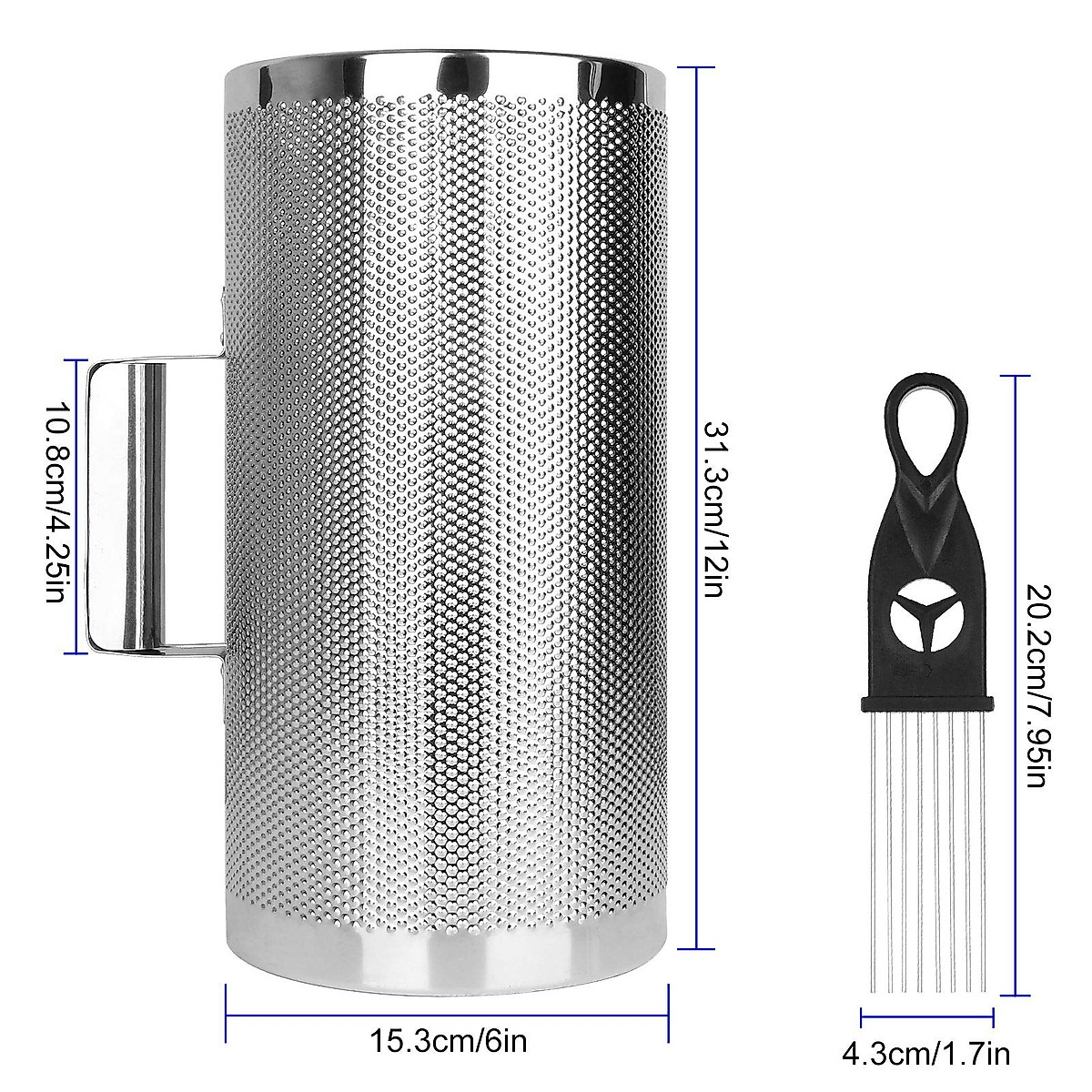 12" x 6" Metal Guiro Shaker Stainless Steel Guiro Instruments with Scraper Musical Instruments Latin Percussion Instrument