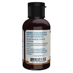 NOW Foods BetterStevia French Vanilla Zero-Calorie Liquid Sweetener, Keto Friendly, Suitable for Diabetics, No Erythritol, 2-Ounce
