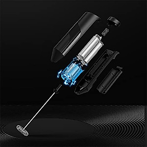 Milk Frother Handheld Battery Operated Electric Foam Maker, Drink Mixer with Stainless Steel Whisk for Cappuccino, Bulletproof Coffee, Latte