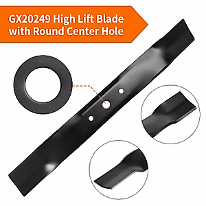 budrash GX20249 Mower Blade Fit for John Dee re 42" Deck, GY20567 High Lift Blades Fit for John Dee re L110 L118 L100 L111 Scotts L1742 Sabre 1642HS 42" Mower Tractor, Replace for GX20433, 2 Pack