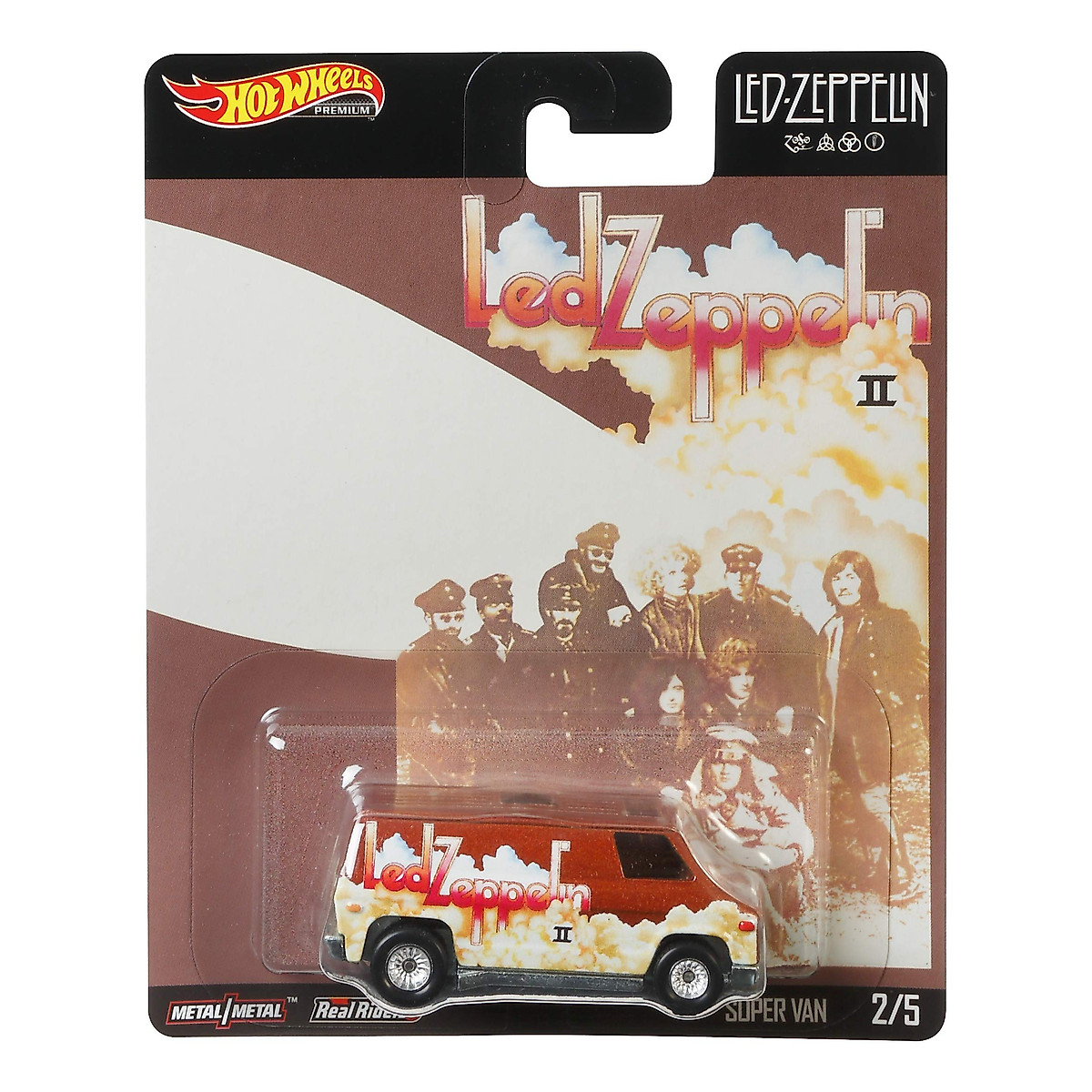 Hot Wheels Led Zeppelin Set of 5 Collectible Die-Cast Vehicles Premium Pop Culture Album Art Cars, Gift for Music Fans and Collectors [Amazon Exclusive]