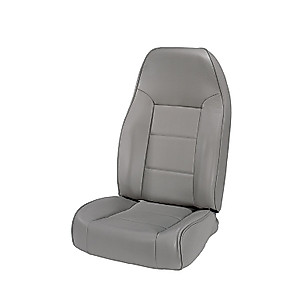 Rugged Ridge 13401.09 Seat, High-Back, Front, No-Recline, Gray; 76-02 Jeep CJ/Wrangler YJ/TJ
