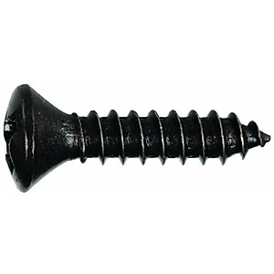 The Hillman Group 2857 8 x 1-Inch Oval Head Black Chromate Decorative Sheet Metal Screw, 30-Pack