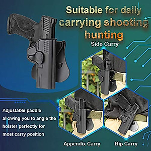 OWB M P 2.0 9mm Holster Compatible for S&W M&P 2.0 9mm/40, S&W SD40VE, S&W SD9VE, Smith & Wesson M&P 9mm(Not Shield), Adjustable Paddle Gun Holster,Quick Release - Right Handed