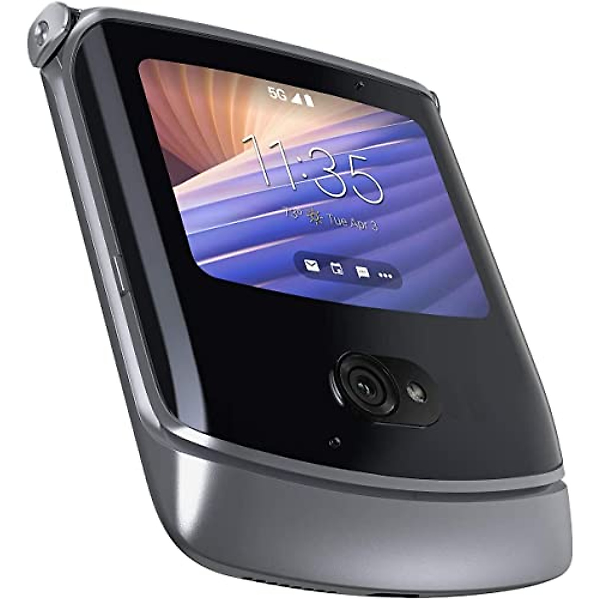 Moto Razr 5G 2020 (256GB, 8GB) 6.2" Flip P-OLED, Snapdragon 765 5G, 2800mAh Battery, 48MP Camera (Fully Unlocked for AT&T, T-Mobile, Verizon, Global) XT2071-2 Silver (Renewed)
