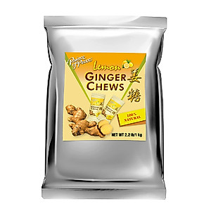 Prince of Peace Ginger Chews with Lemon, 2.2lb/1 kg. – Candied Ginger – Candy Pack – Ginger Chews Candy – Natural Candy