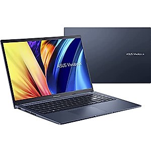 ASUS Newest M1502IA VivoBook Thin and Light Laptop 15.6" FHD AMD Ryzen 5 4600H 16GB DDR4 512GB NVMe SSD USB-C HDMI Backlit Keyboard Fingerprint Reader Windows 11 Home w/ RATZK 32GB USB