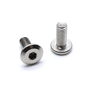 Biaungdo M6x15mm Stainless Steel Flat Head Hex Socket Cap Bolts Screws Countersunk Connector Fastener,Pack of 30