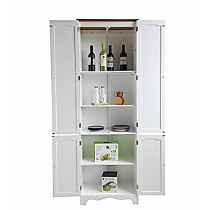 Homecharm-Intl 23.8x11.8X 72.2-Inch Storage Cabinet,White (HC-004)