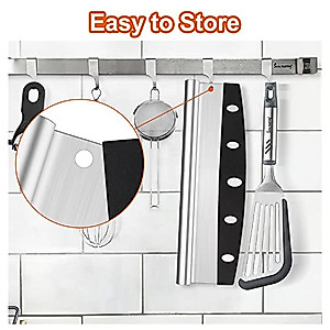 Supercenter Pizza Cutter Sharp Rocker Blade Stainless Steel Pizza Slicer Knife with Plastic Blade Cover, 14-inch Large Pizza Cutter Rocker for Kitchen Tool Accessories