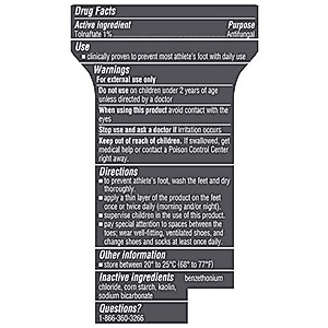 Lotrimin Athlete's Foot Daily Prevention Medicated Foot Powder Bottle, 3 Ounce