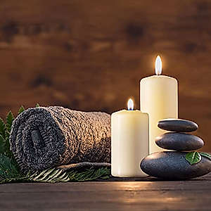 SPAAS Ivory Pillar Candles - 9 Pack | 6 Inch Large Ivory Dripless Pillar Candles | Long Burning Unscented Pillar Candles for Home Décor, Memorial, Vigil, Parties, Wedding, Decorative Lantern