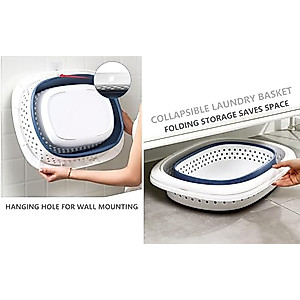 COFSODI Plastic Collapsible Laundry Basket - 23L(6 Gallon) Foldable Portable Laundry Hamper with Handles, Pop-up Storage Container/Organizer for Laundry, Car trunk, Camping, Indoor and Outdoor