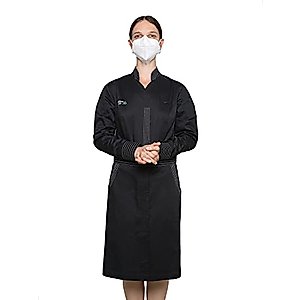 Medical Lab Coat For Women (Black) (8/M)