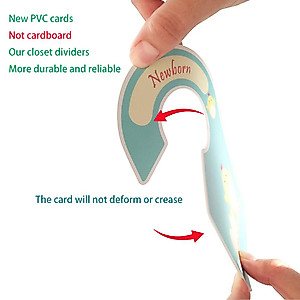 Baby Closet Dividers with Extra Blank Stickers - Cute Baby Closet Size Dividers for Baby Size Closet Clothes Age Nursery Baby Clothes Organizer/Hangers Dividers