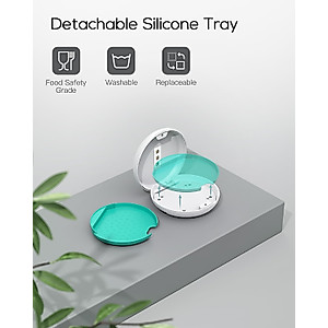 VEAMOR UVC Retainer Case Upgraded, Case Compatible for Invisalign 500mAh Battery Powered with Travel Bag, Dental Braces Case Slim with Vent Holes - White&Green