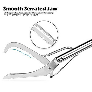 GYORGKSHI 47" Extra Heavy Duty Snake Tongs Reptile Grabber Catcher Wide Jaw Handling Tool
