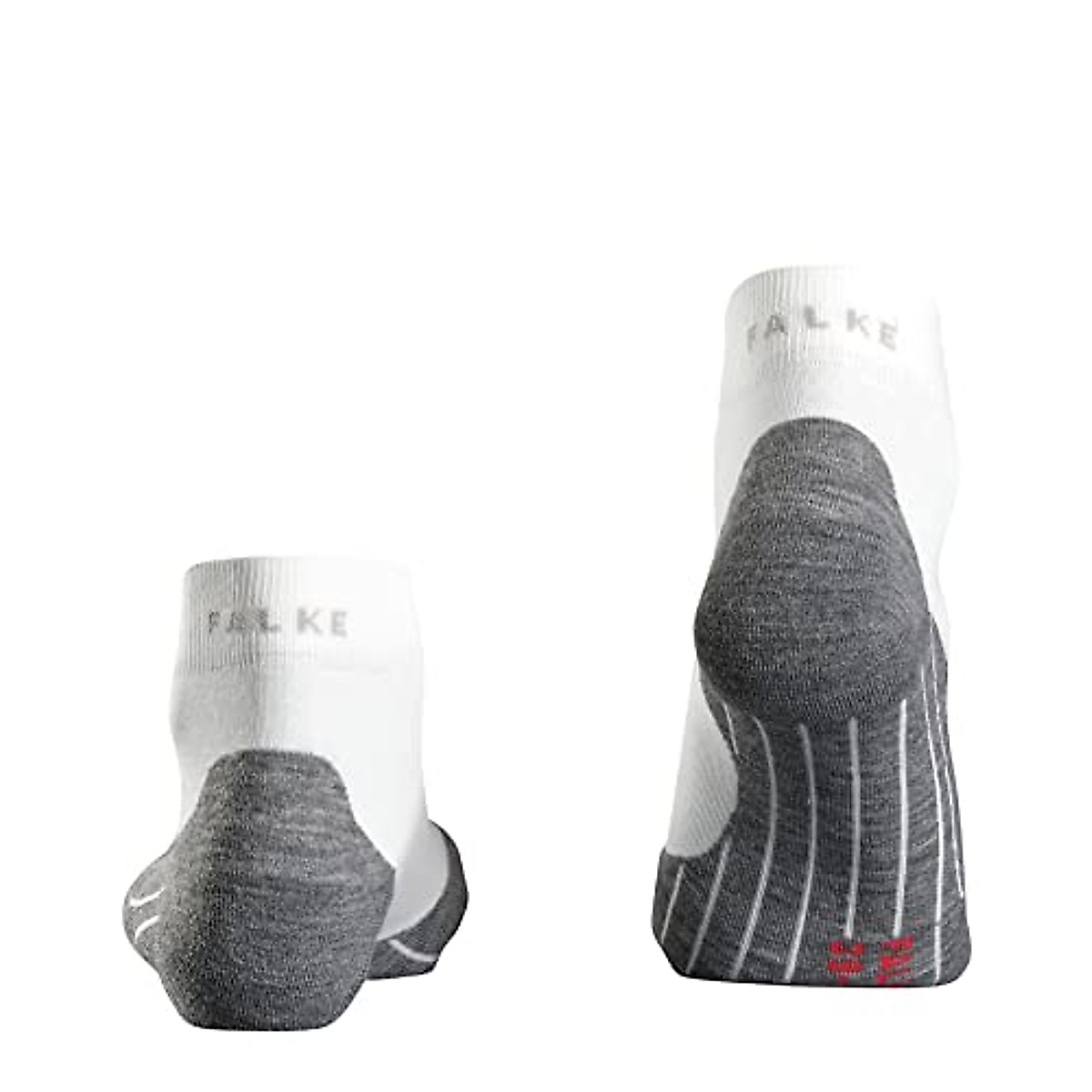 FALKE Men's RU4 Endurance Short Running Socks, Quarter, Medium Cushion, Breathable Quick Dry, Organic Cotton, White (White-Mix 2020), 9-10, 1 Pair