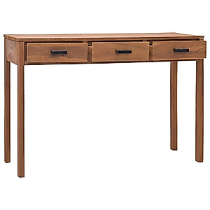 YUHI-HQYD Office Desk,Console Table,Dorm Room Study Desk,Office Desk with Drawers,Modern DeskSolid Wood Desk,Secretary Desk,for Home Office Workstation,43.3"x15.7"x29.5" Solid Teak Wood